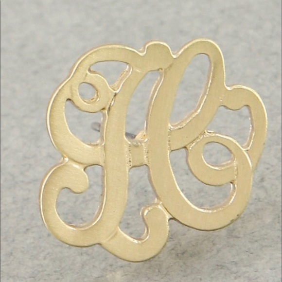 Jewelry | Last One H Letter Initials Earrings | Poshmark